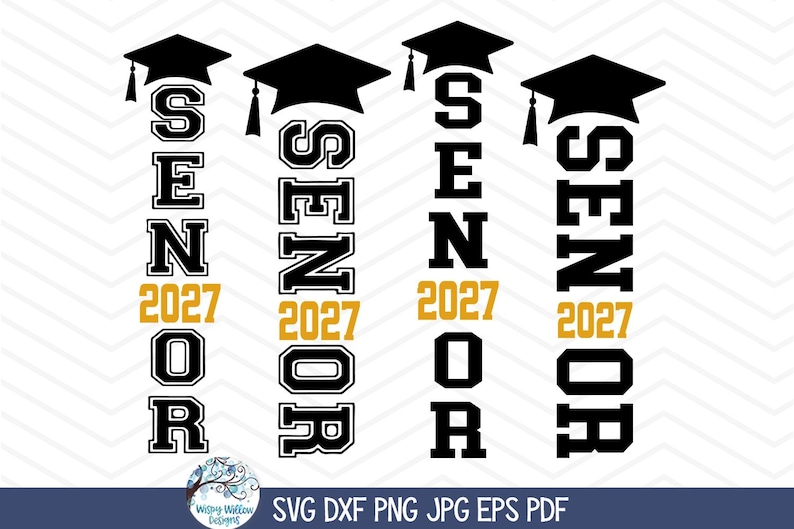 Senior 2027 SVG Bundle for Cricut, Graduation Cap PNG, Class of 2027 ...