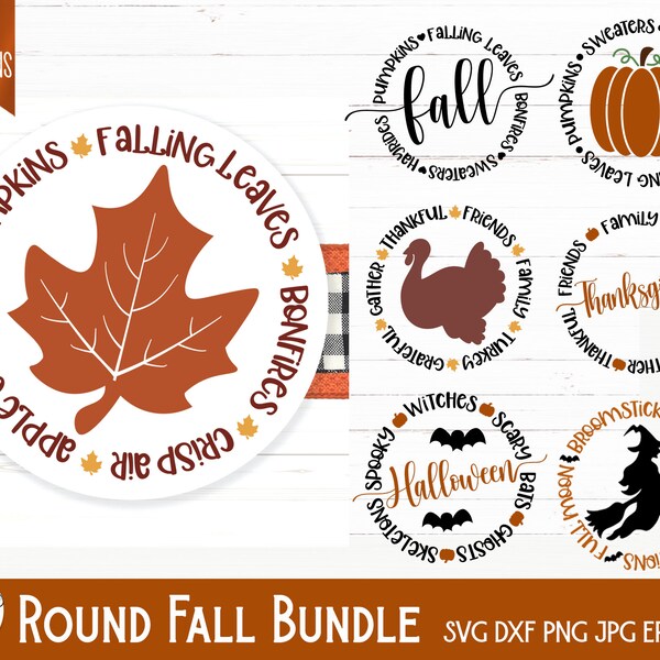 Round Fall Signs - Etsy