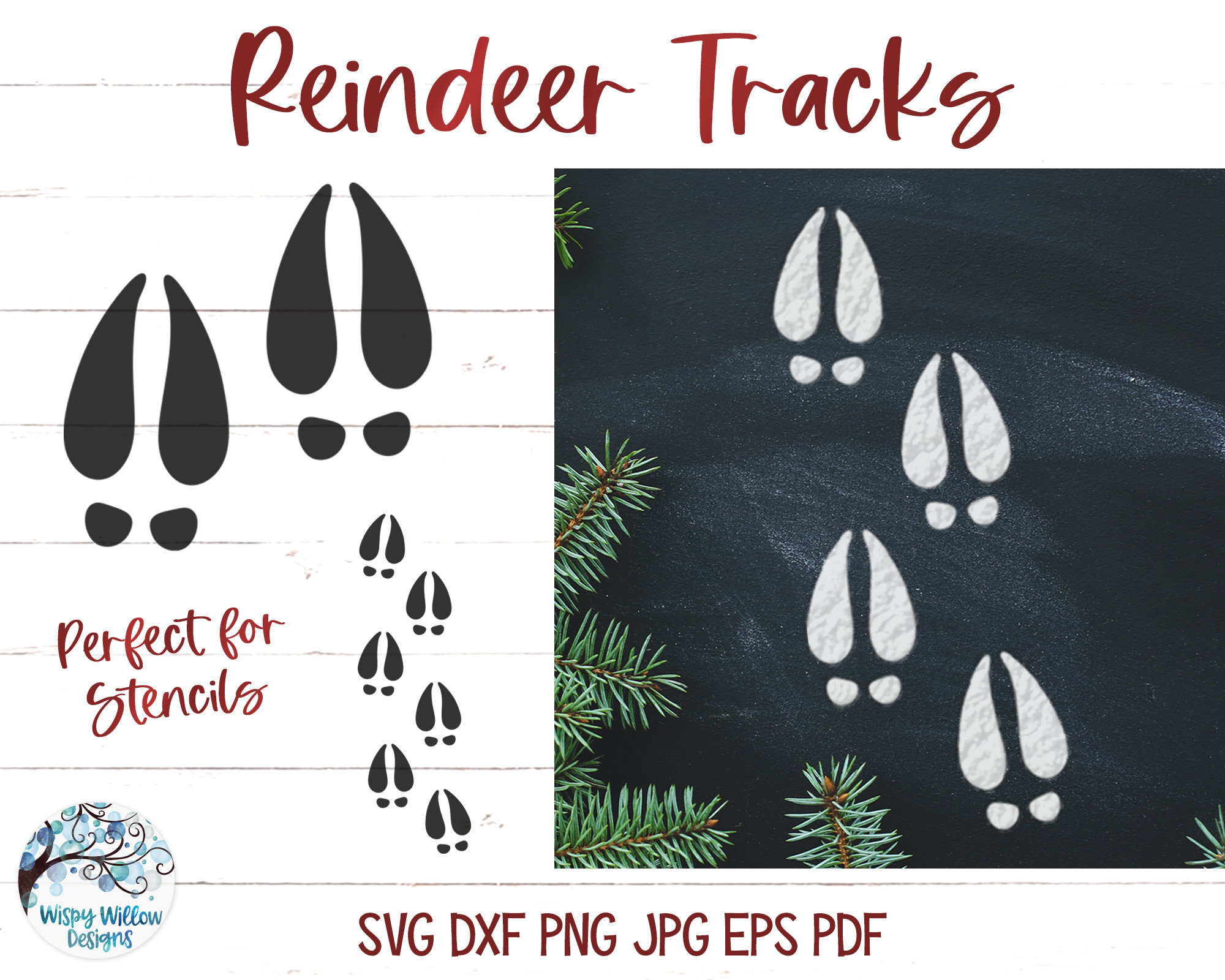 Deer Track Stencil