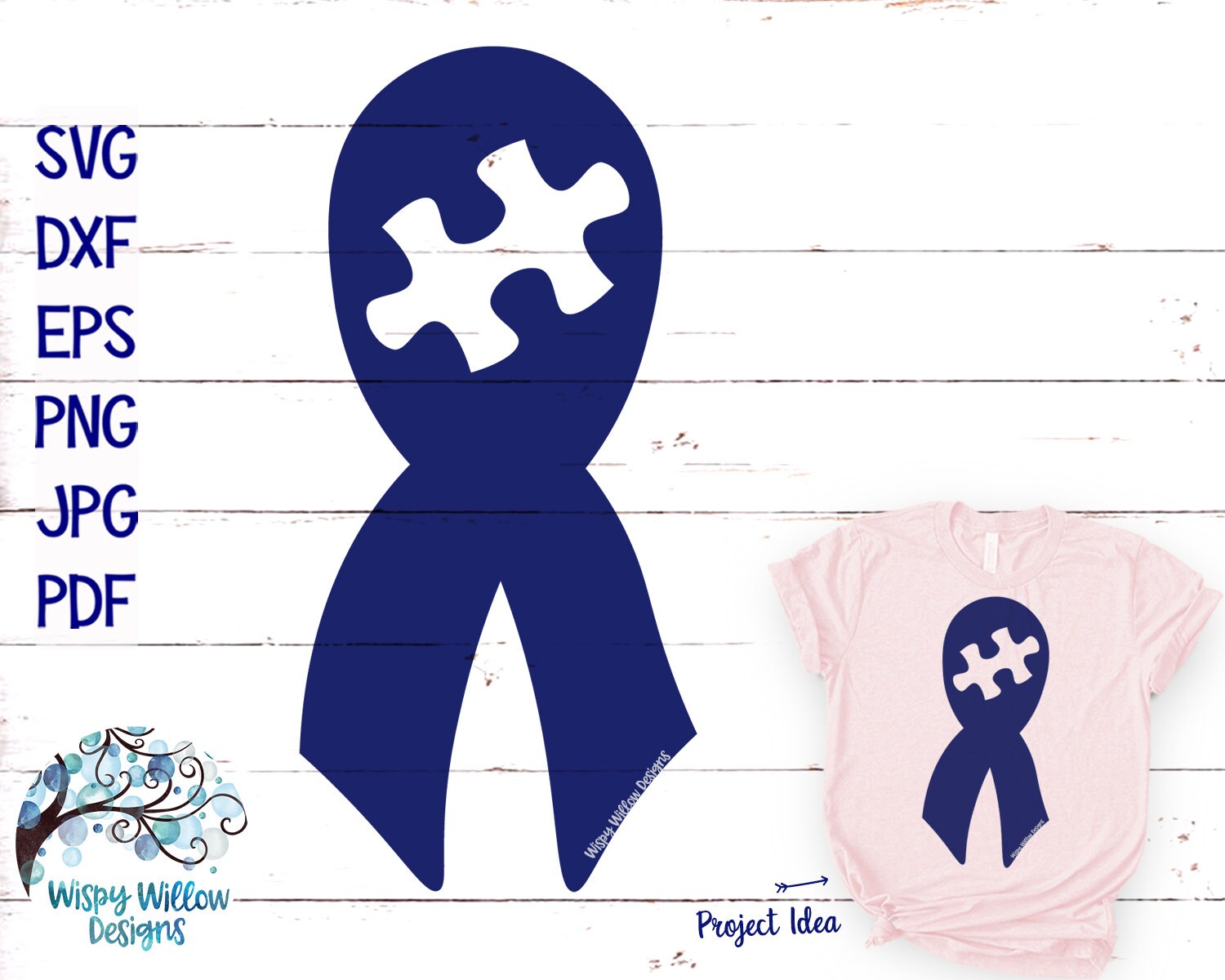 Autism Ribbon SVG Autism Svg DXF PNG Autism Puzzle Piece | Etsy