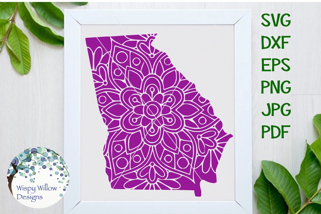 Georgia Mandala SVG for Cricut, US State Digital Download File, GA ...