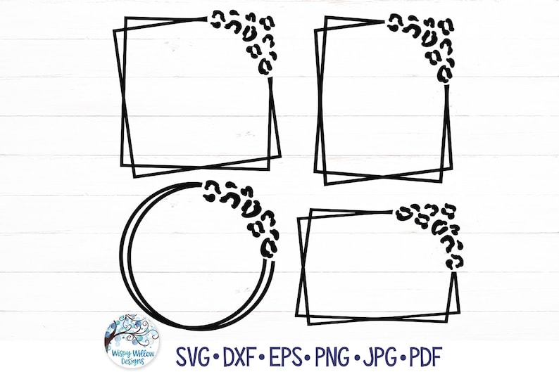 Leopard Print Frame SVG Bundle Animal Print Border for - Etsy