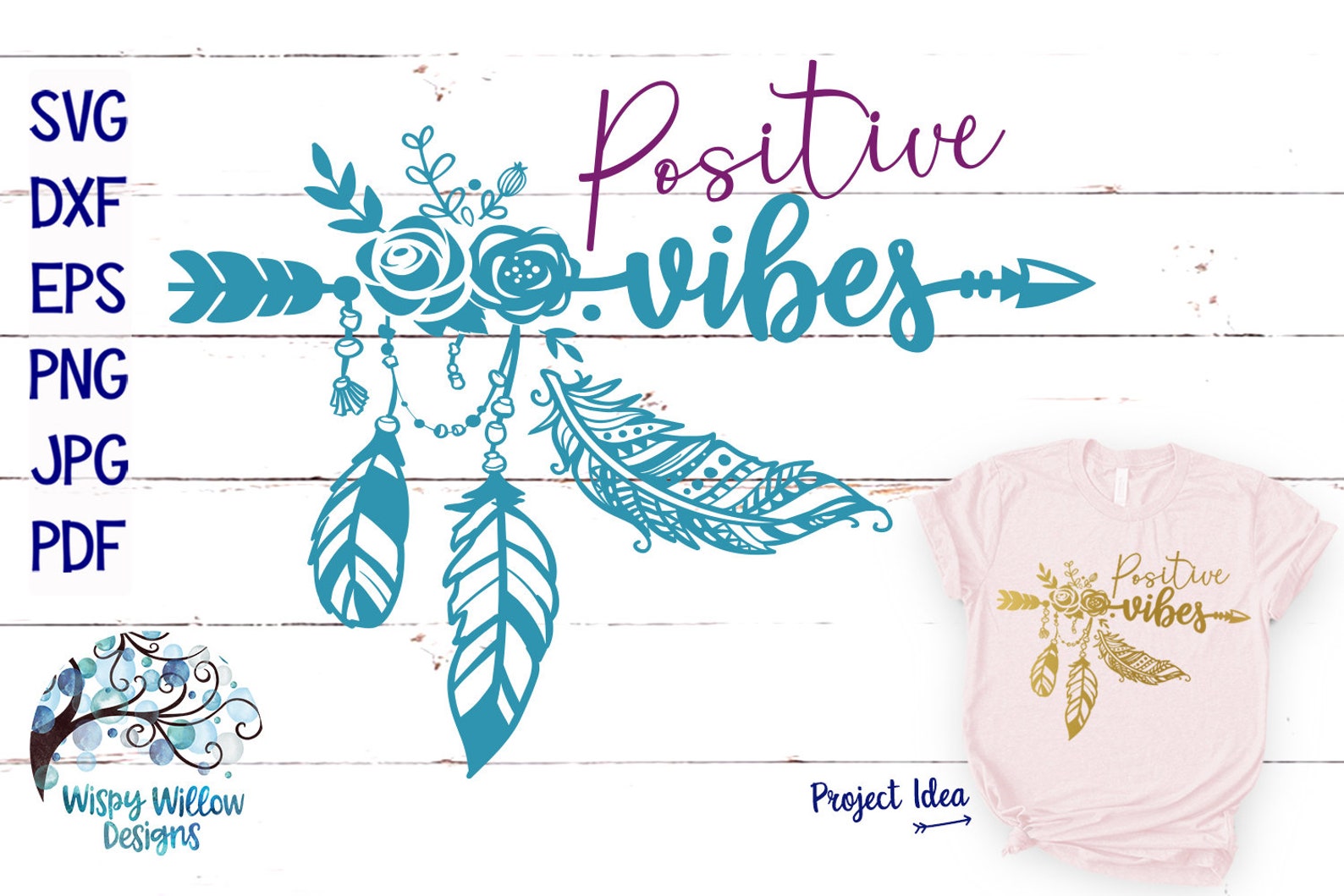 The Bohemian SVG Bundle, DXF, Png, Jpg, Boho Dreamcatcher With Feathers ...