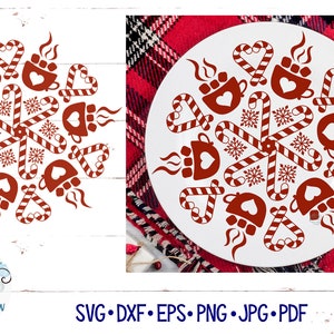 Winter Mandala SVG Bundle, Christmas Mandala Bundle, Merry Christmas ...