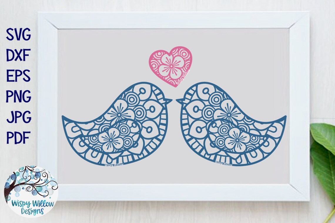 Love Bird Mandala SVG Dxf Mandala Bird SVG Png Birds - Etsy
