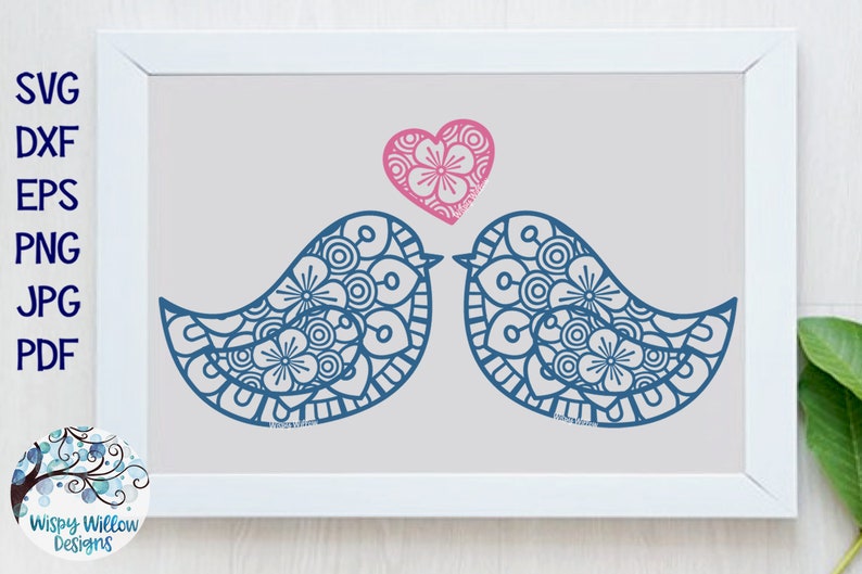 Love Bird Mandala SVG Dxf Mandala Bird SVG Png Birds - Etsy
