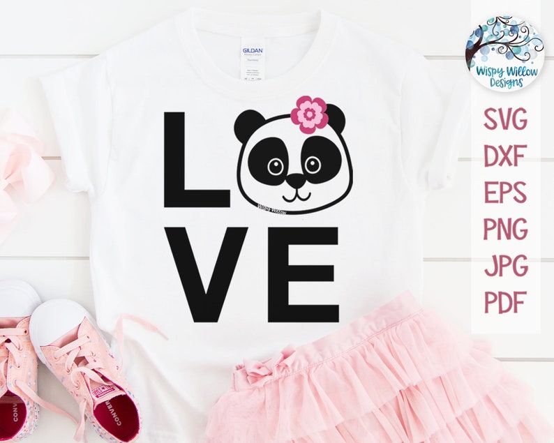 Love Panda SVG Girl Panda SVG Love Shirt Design Cute Panda - Etsy