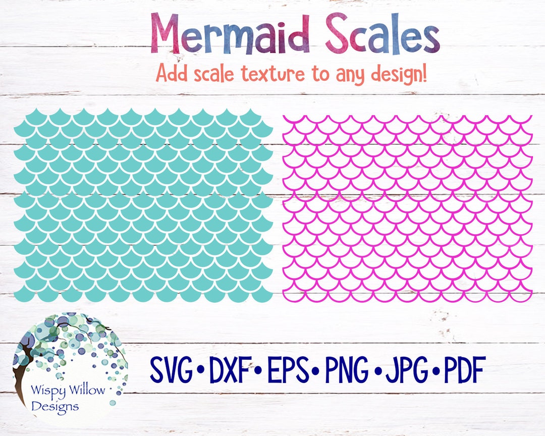 Mermaid Scale SVG Files for Cricut, Summer Mermaid Pattern SVG, Fish ...
