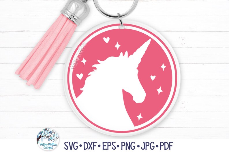Unicorn SVG for Cricut Round Unicorn Keychain Svg Unicorn - Etsy