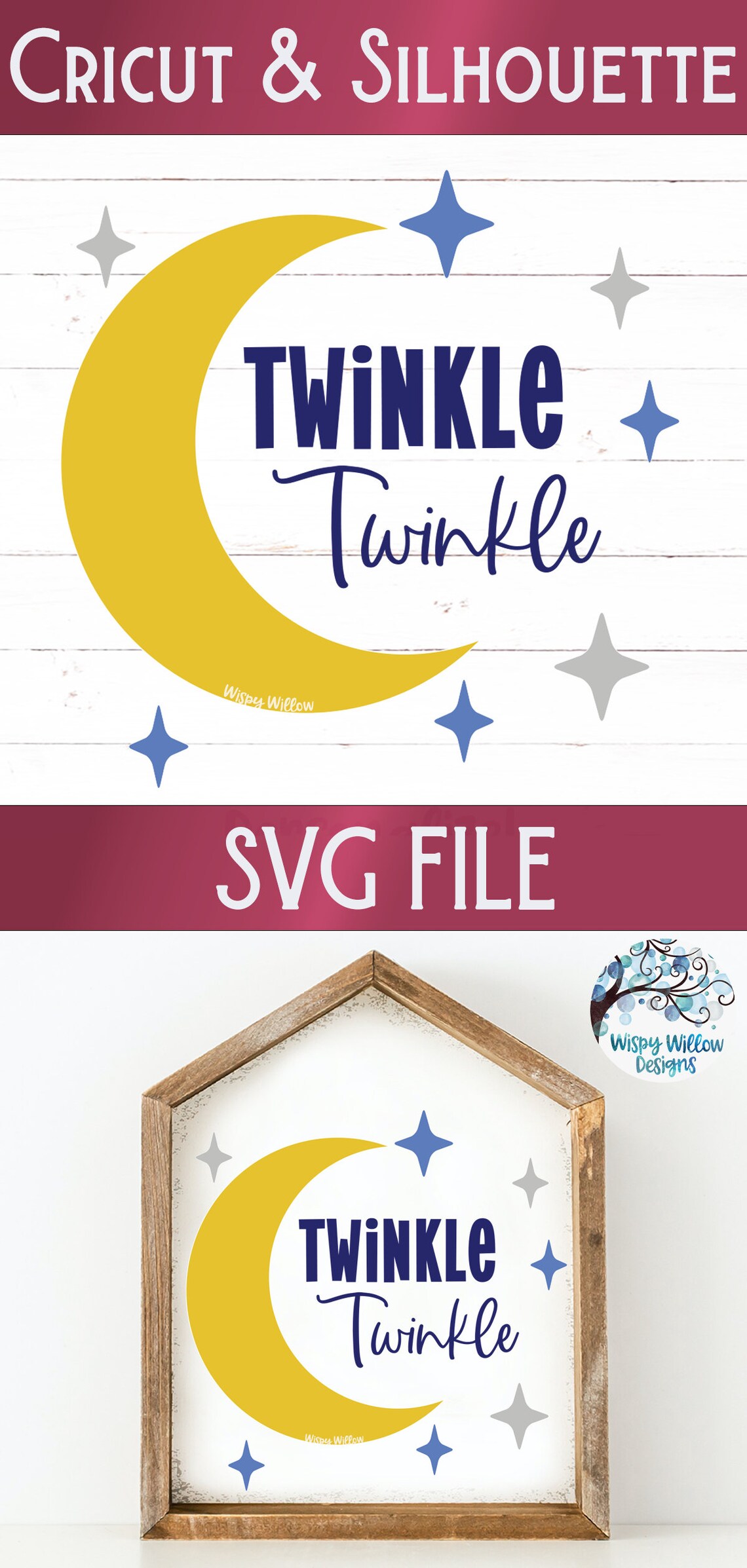 Twinkle Twinkle SVG, Moon SVG, Moon Sign SVG, Nursery Sign Svg, Twinkle ...