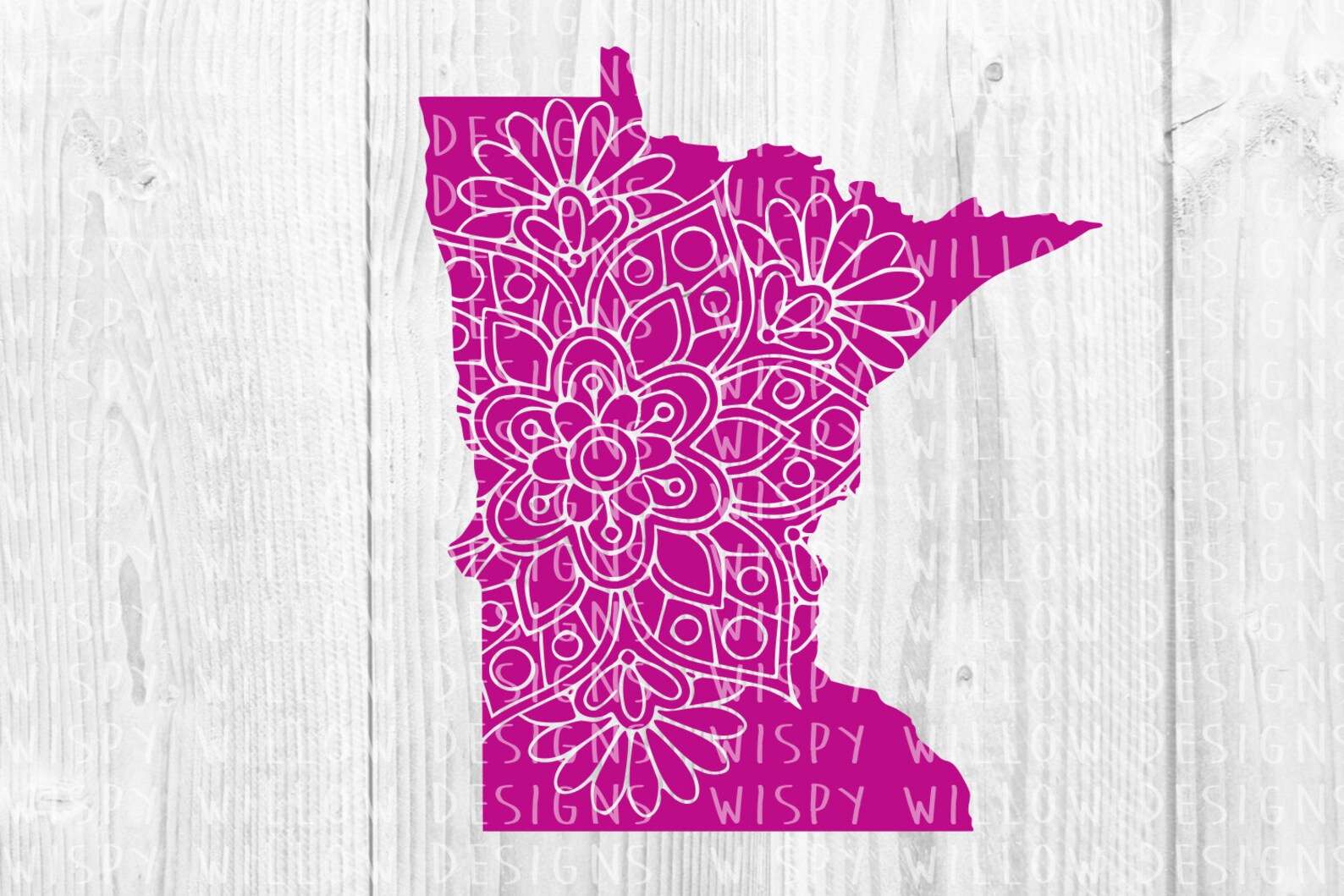 Minnesota Floral Mandala SVG DXF Pdf Png Digital Download - Etsy