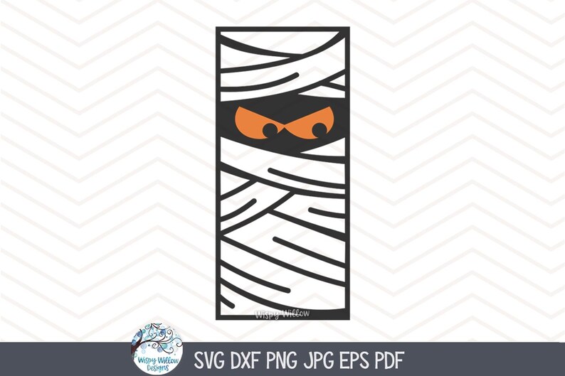 Mummy Face Sign SVG for Cricut, Scary Halloween Tall Vertical Sign ...