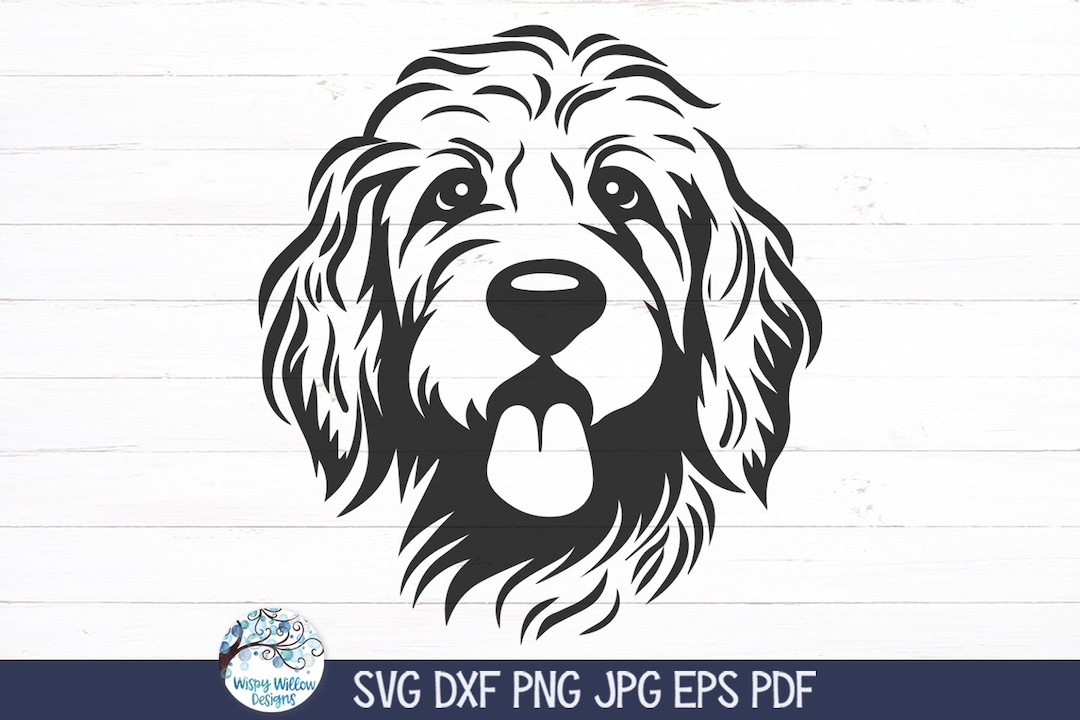 Golden Doodle SVG, Labradoodle Dog Face Clipart PNG, Doodle Dog ...