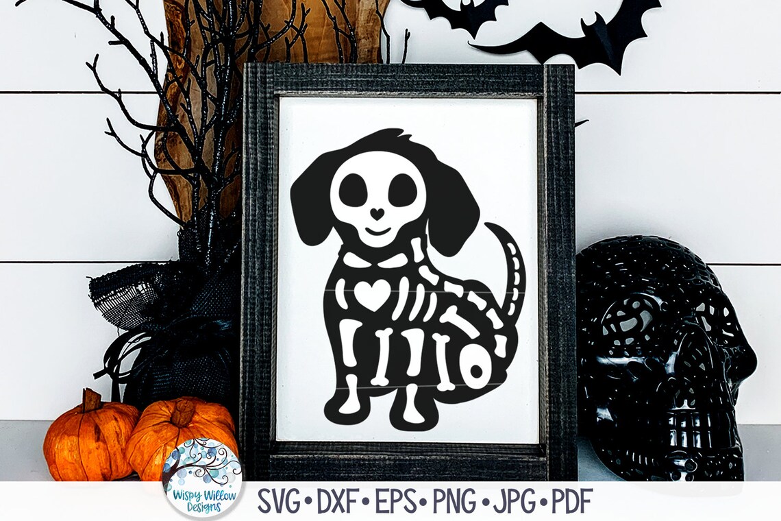 Small Dog Skeleton SVG Halloween Skeleton Dog SVG Halloween - Etsy