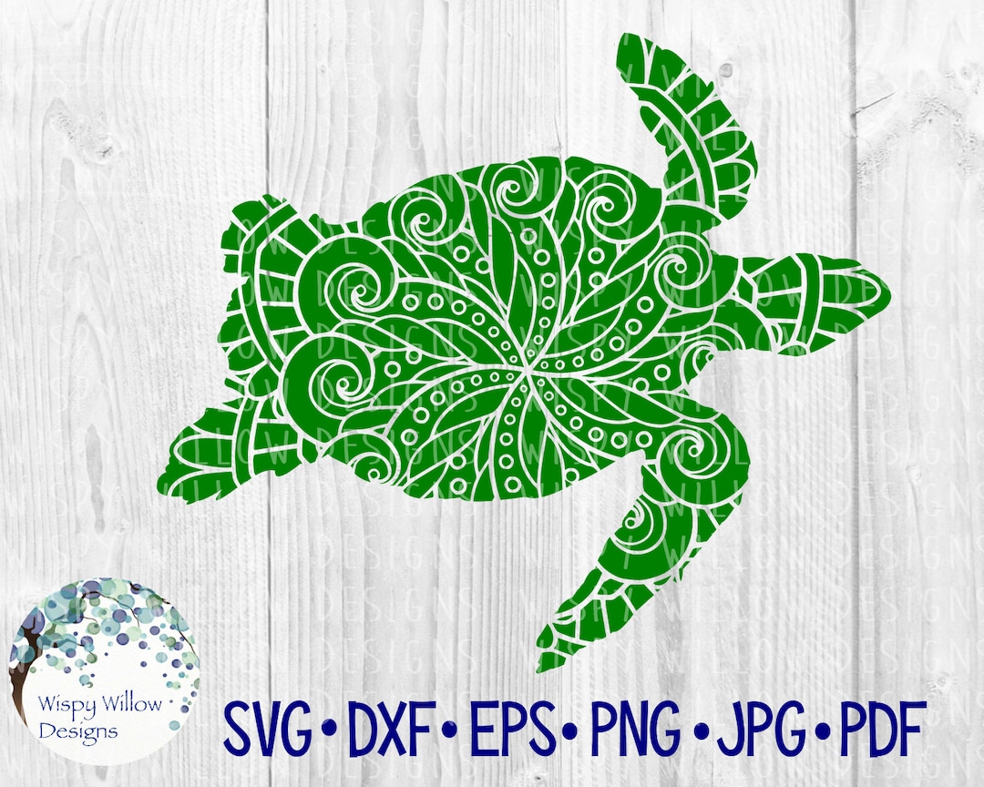 Turtle Mandala SVG, DXF, PNG, Eps, Jpg, Pdf, Mandala, Turtle, Instant ...