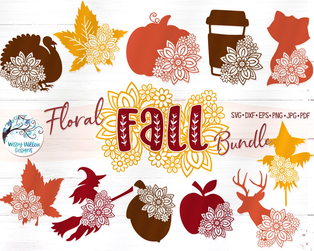 Floral Fall SVG Bundle, Fall Mandala Svgs, Fall SVG Bundle, Autumn ...