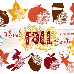 Floral Fall SVG Bundle, Fall Mandala Svgs, Fall SVG Bundle, Autumn ...