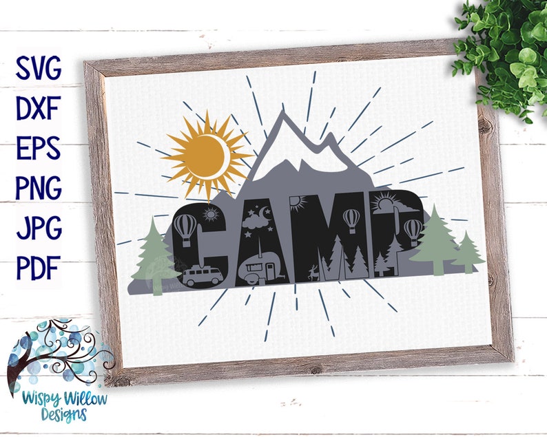 Camp SVG Mountain SVG DXF Png Outdoors Camping Svg - Etsy