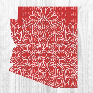Arizona Floral Mandala SVG, DXF Pdf Png Digital Download File, AZ Svg ...