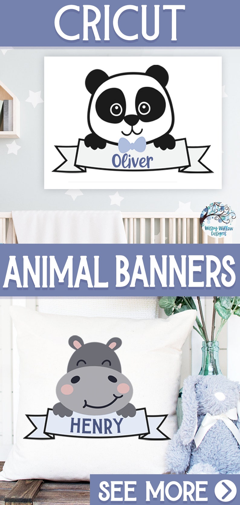 Cute Animal Banners SVG Bundle Baby Animals for Personalized - Etsy