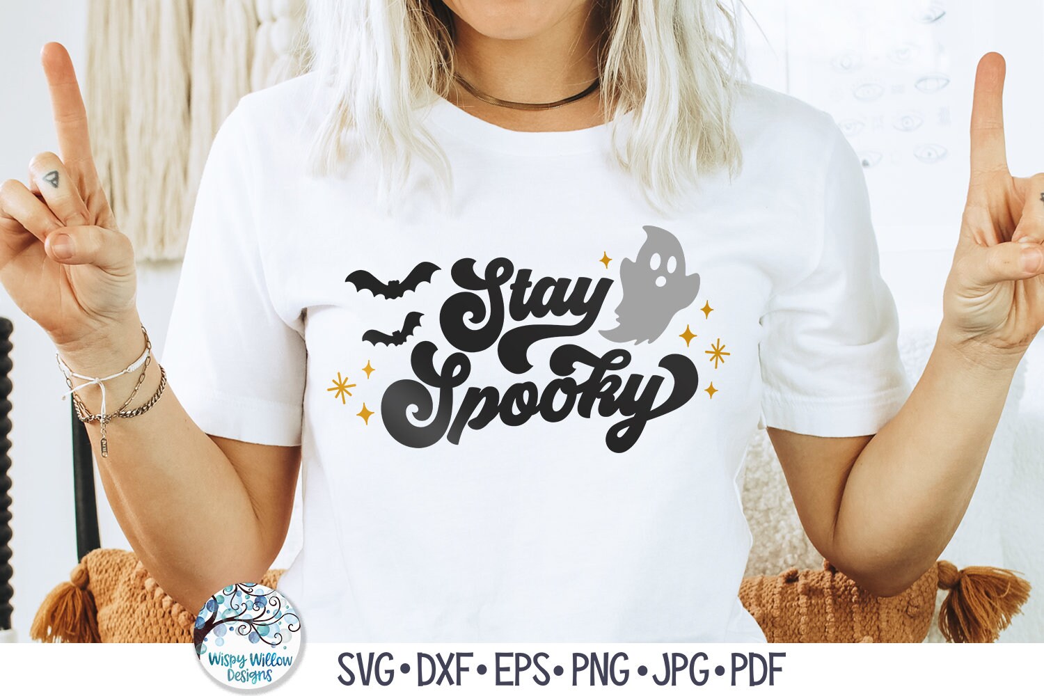 Stay Spooky SVG for Cricut Cute Halloween Sign With Ghost and - Etsy