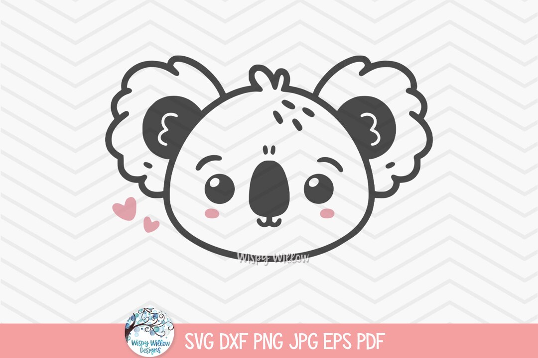 Koala SVG for Cricut, Baby Koala Bear Face, Valentine's Day, Kid's ...