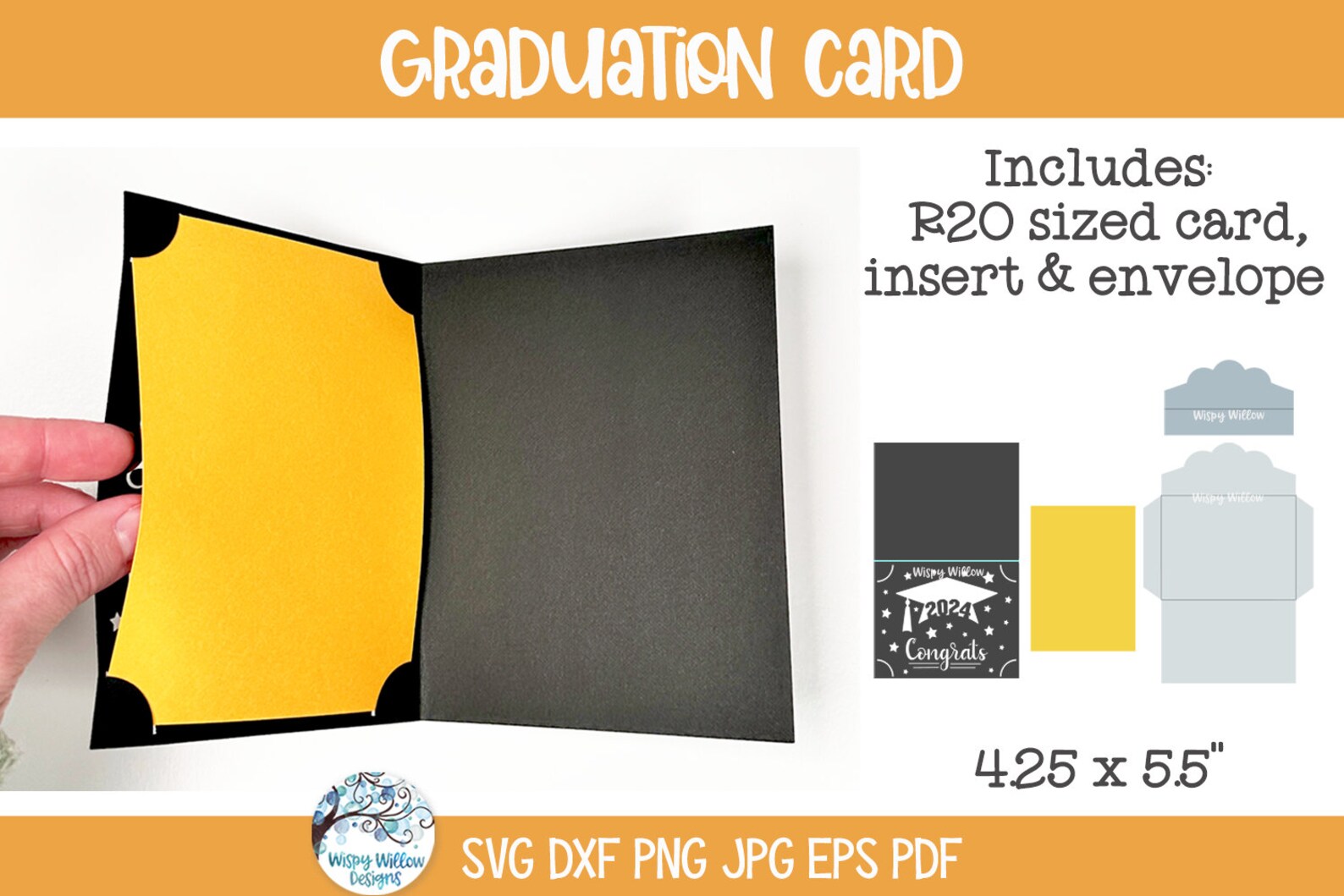 2025 Graduation Card SVG for Cricut, Papercut R20 Card and Envelope ...