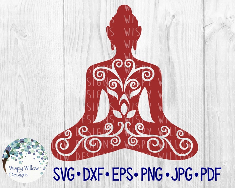 Meditating Buddha SVG, Buddhism, DXF, Png, Pdf, Jpeg, Eps, Meditation ...