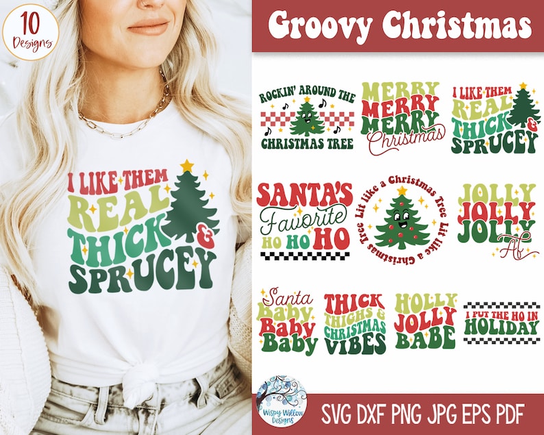 Groovy Christmas SVG Bundle for Cricut Funny 70s Retro Svgs - Etsy