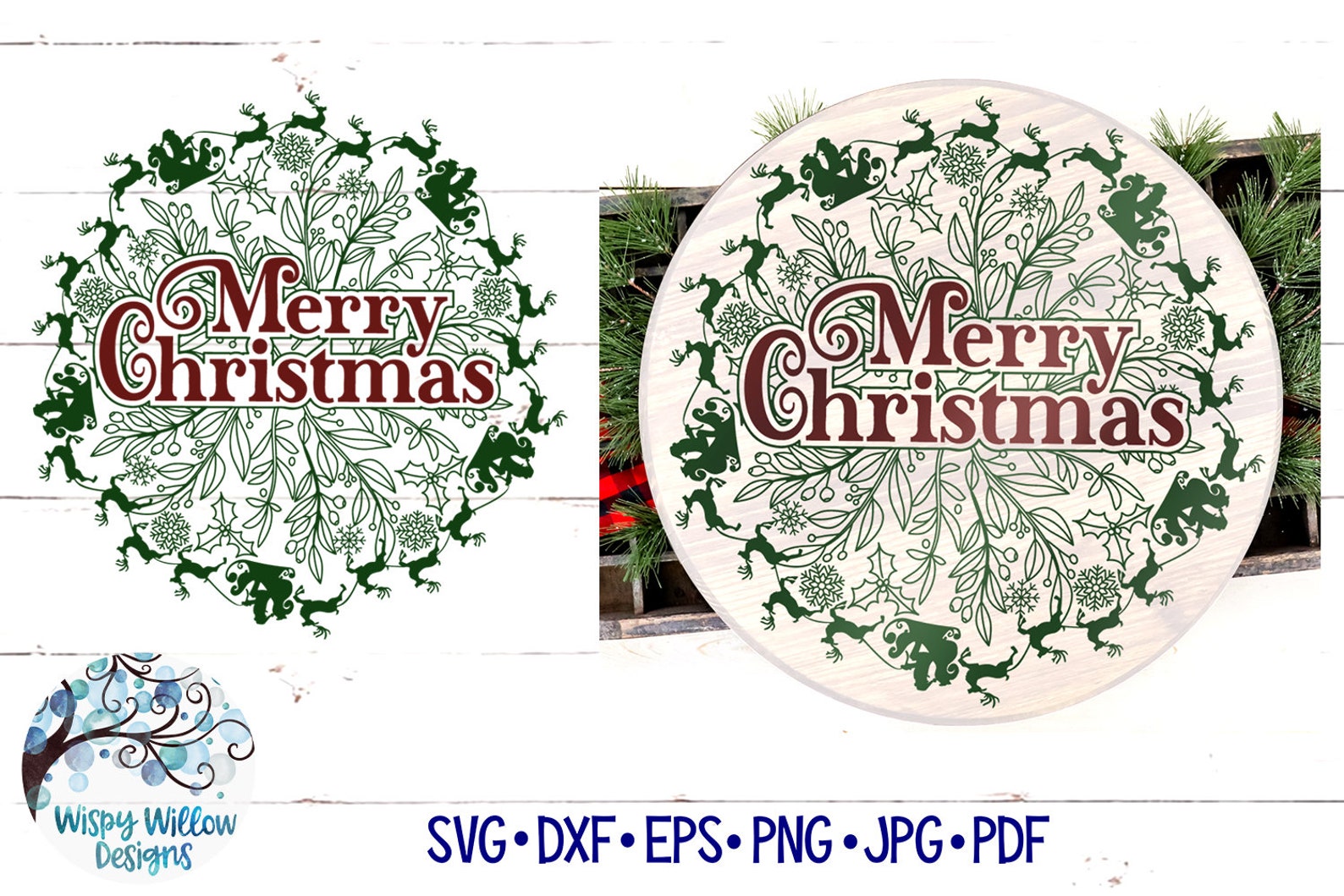 Winter Mandala SVG Bundle Christmas Mandala Bundle Merry - Etsy