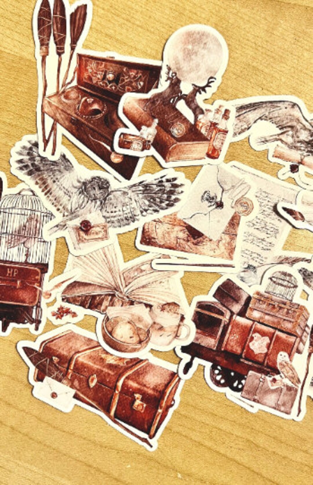 Wizarding World Watercolour Illustration 12-pcs Sticker Set - Etsy