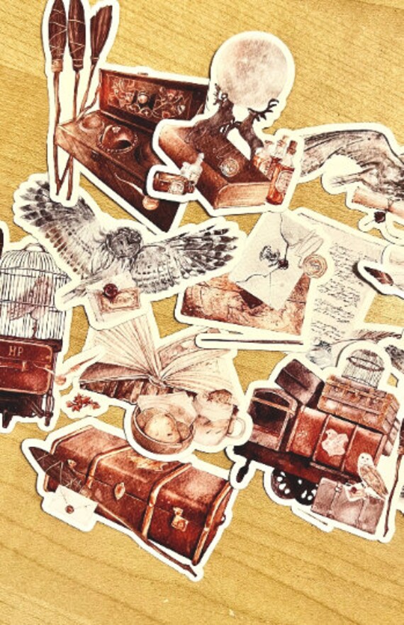 Wizarding World Watercolour Illustration 12-pcs Sticker Set | Etsy