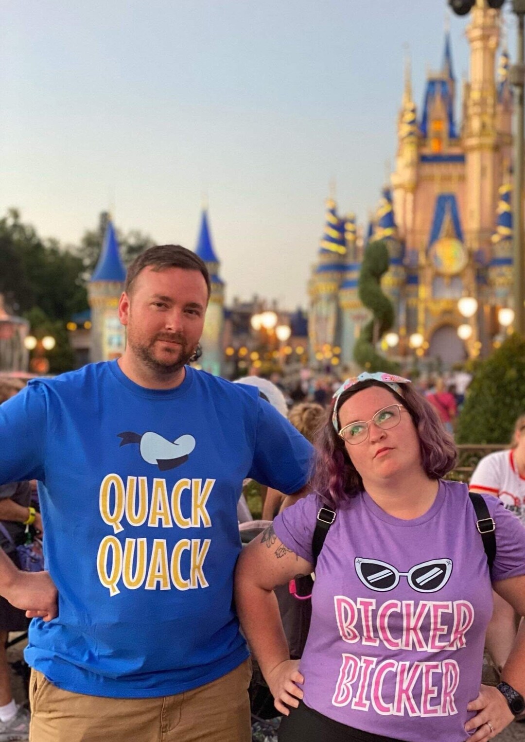Donald + Daisy Matching T-shirts - "quack, Quack, Bicker, Bicker ...