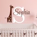 Giraffe Name Wall Decal Baby Girl Nursery Personalized Name - Etsy