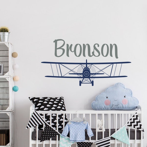 Airplane Name Decal - Etsy