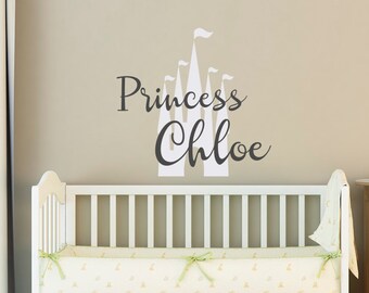 Personalized Princess Wall Decal Princess Name Decal Nursery - Etsy
