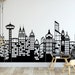 Large City Skyline Wall Art, Cityscape Wall Decal for Playroom, Kids ...