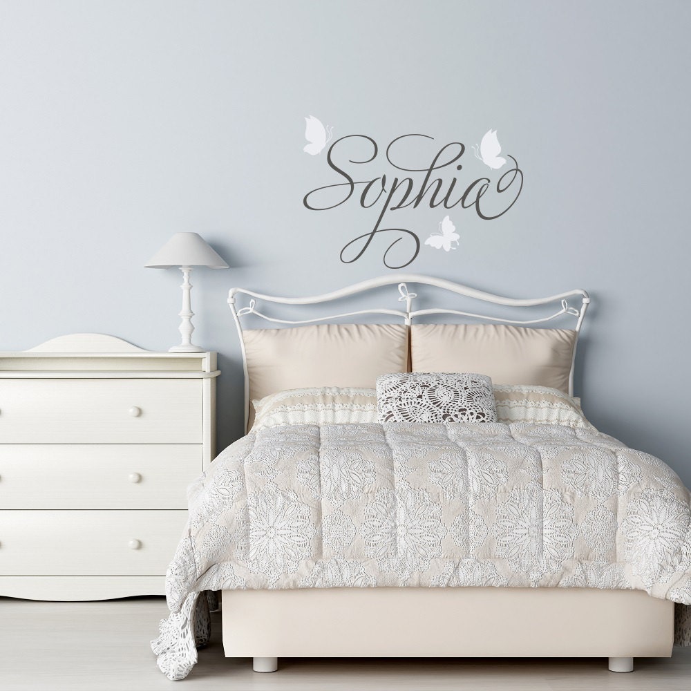 Personalized Butterfly Name Decal: Girls Nursery Decor WW42 - Etsy