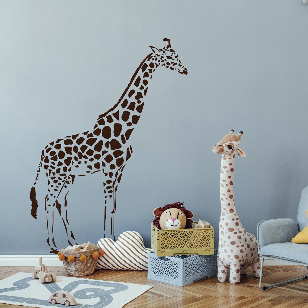 Giraffe Nursery Decor, Graffe Wall Decal, Safari Nursery Decor, Wild ...