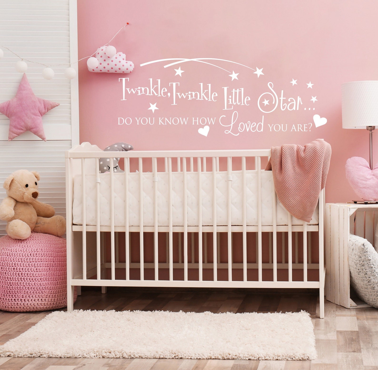 Twinkle Twinkle Little Star Wall Decal Quote Little Girls - Etsy