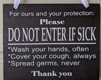 Do not enter if sick | Etsy