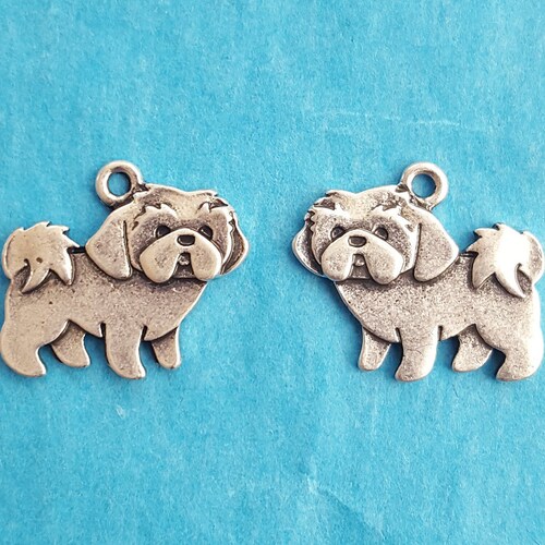 Shih Tzu Necklace Sterling Silver Dog Breeds Pendant W/ Heart - Etsy