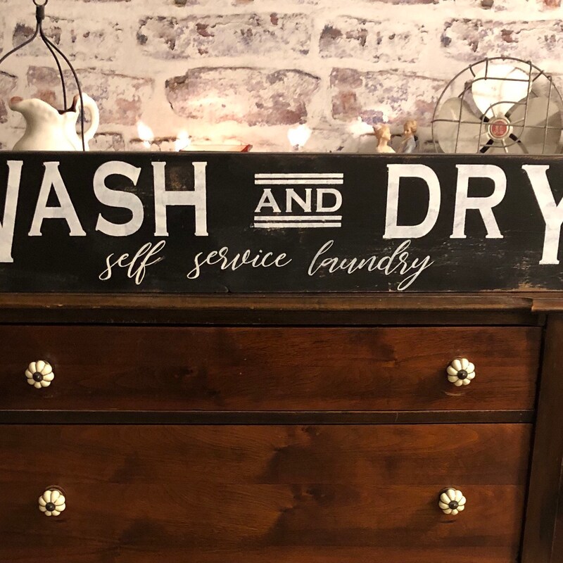 Wash and Dry Sign - Etsy