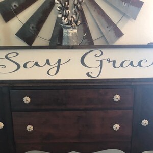 Say Grace Sign / Large Sign / Hand Painted Sign / Dining Room - Etsy