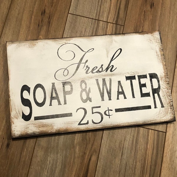 Vintage Rustic Bathroom Signs - Etsy