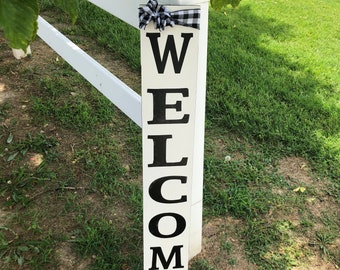 Welcome Sign With Bow | Etsy