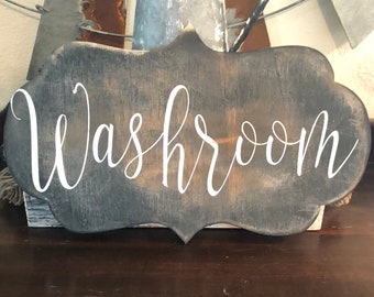 Washroom sign | Etsy