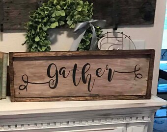 Gather sign | Etsy