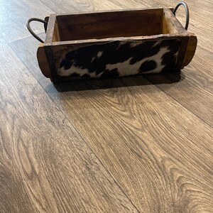 Faux Cowhide Wooden Box / Western Decor / Cow Decor /11.5"- 12” Long - Etsy