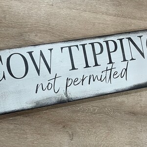 Handcrafted Cow Tipping Sign – Rustic Farmhouse Wall Art - Wood Cow ...